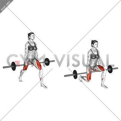 Barbell Split Squat (VERSION 2) (female)