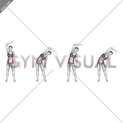 Standing Two Side Bend (bent arm) (female)