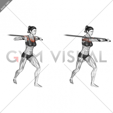 Band standing chest press