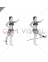 Band standing straight leg raise