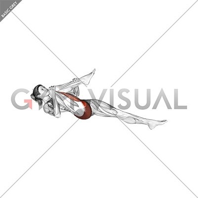 Recumbent Hip External Rotator And Hip Extensor Stretch