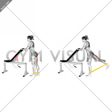 Resistance Band One Leg Kickback
